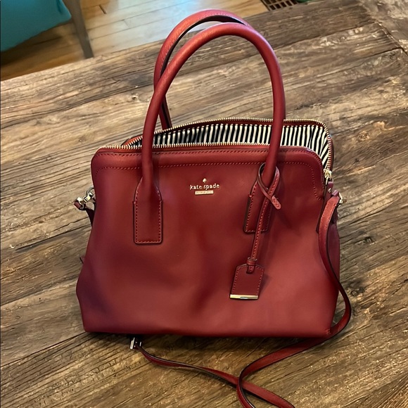 kate spade | Bags | Kate Spade Maroon Carrier Bag With Strap | Poshmark